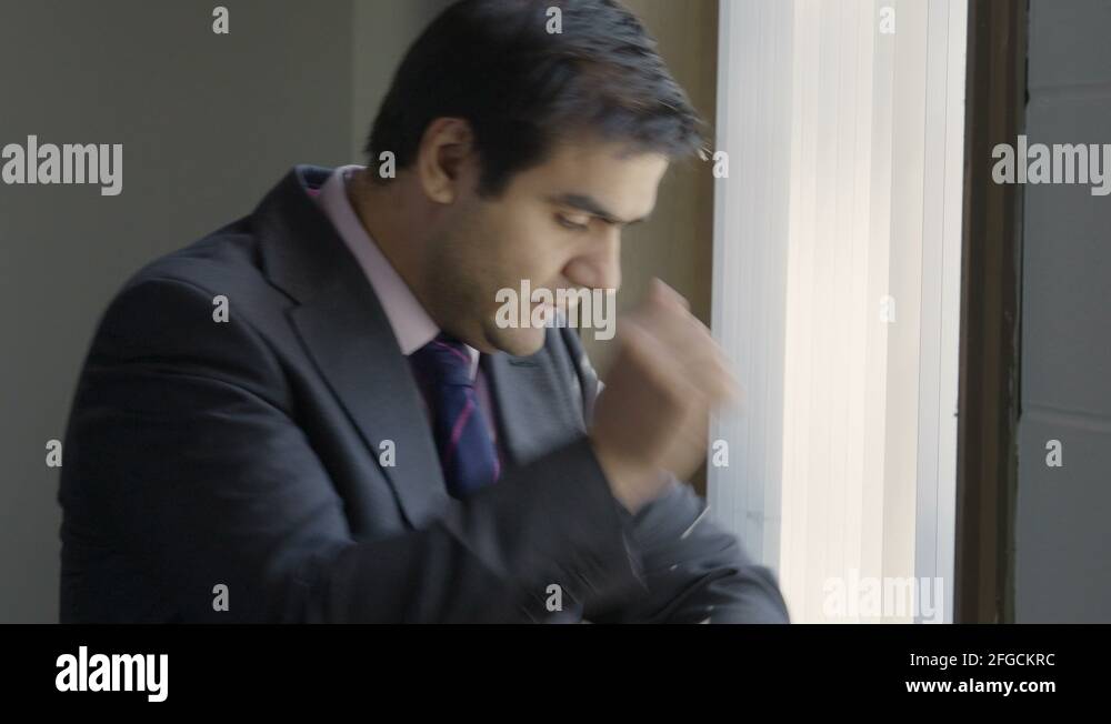 Worried man looking out of the window Stock Videos & Footage - HD and ...