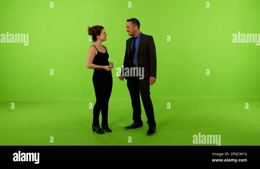 man&woman talk greenscreen 4K Stock Video Footage - Alamy