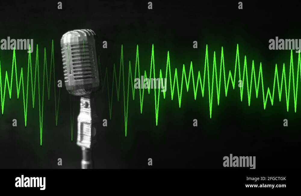 microphone sound waves mic test audio effects 2 Stock Video Footage - Alamy