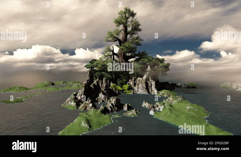 Ancient World Tree of Life with Wisps - Time lapse Seamless Loop Stock ...
