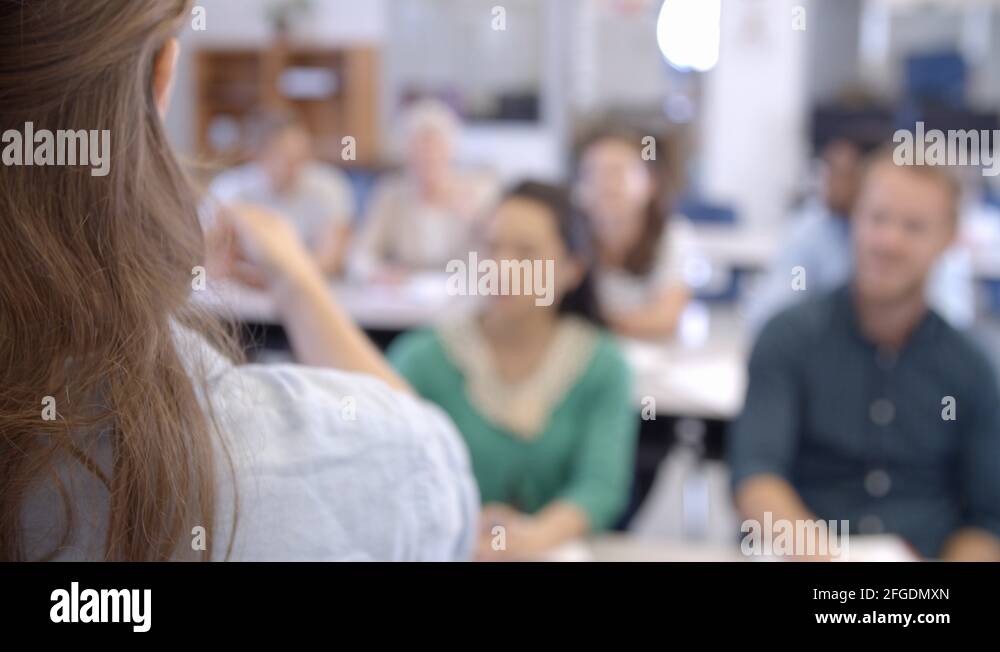 Teacher teaching class over shoulder Stock Videos & Footage - HD and 4K ...