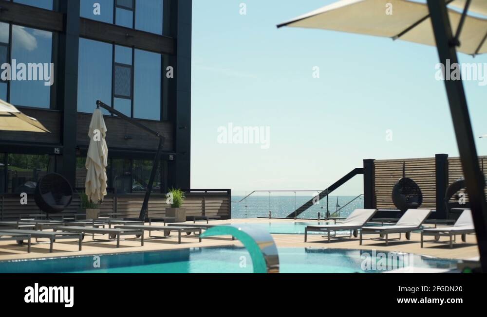 The terrace and building of luxury hotel Stock Videos & Footage - HD ...