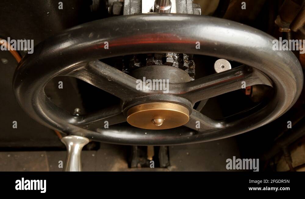 inside steam engine train locomotive. old technology background Stock ...