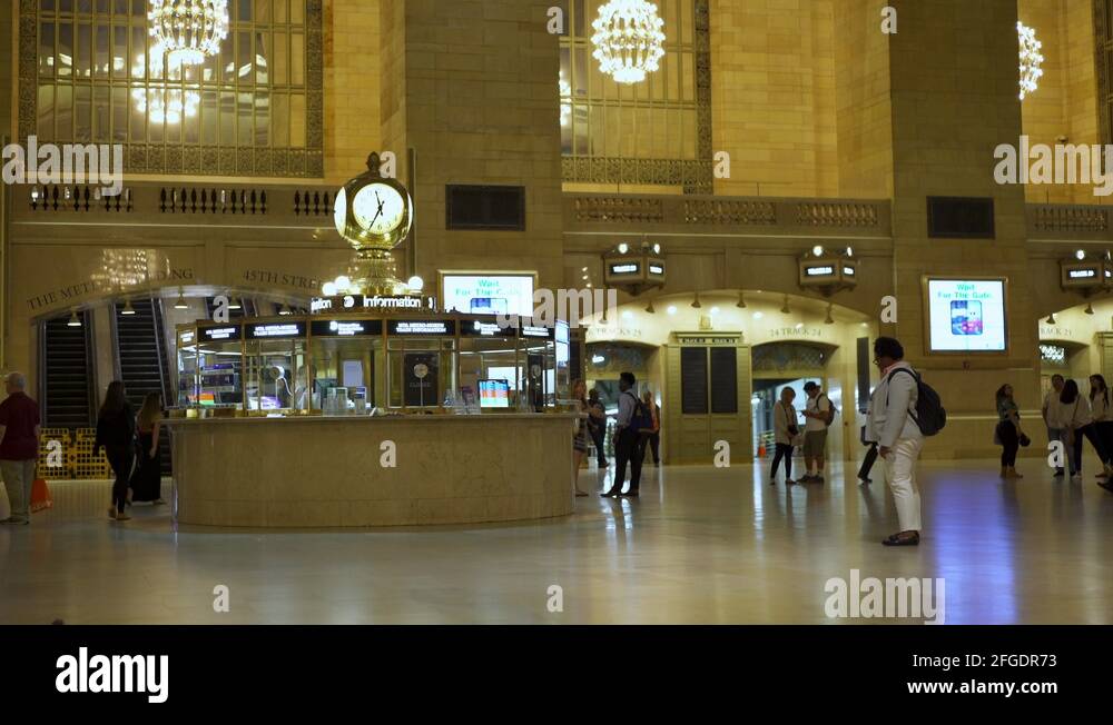 Information station at Grand Central Terminal 4k Stock Video Footage ...