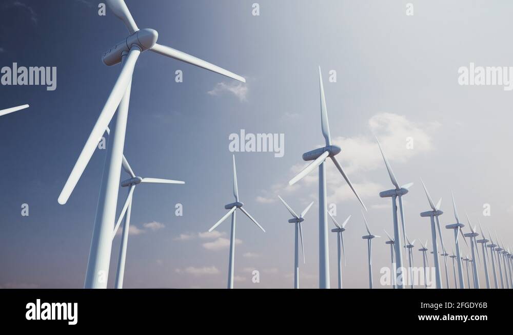 Seamless looping animation of wind turbines spinning 4k Stock Video ...