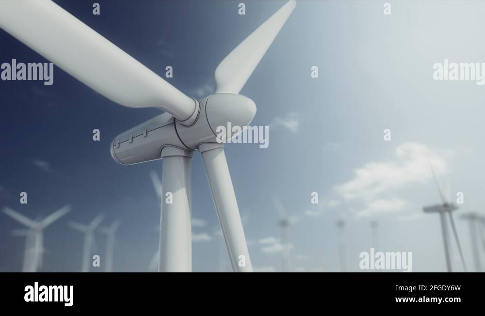 Seamless looping animation of wind turbines spinning 4k Stock Video ...