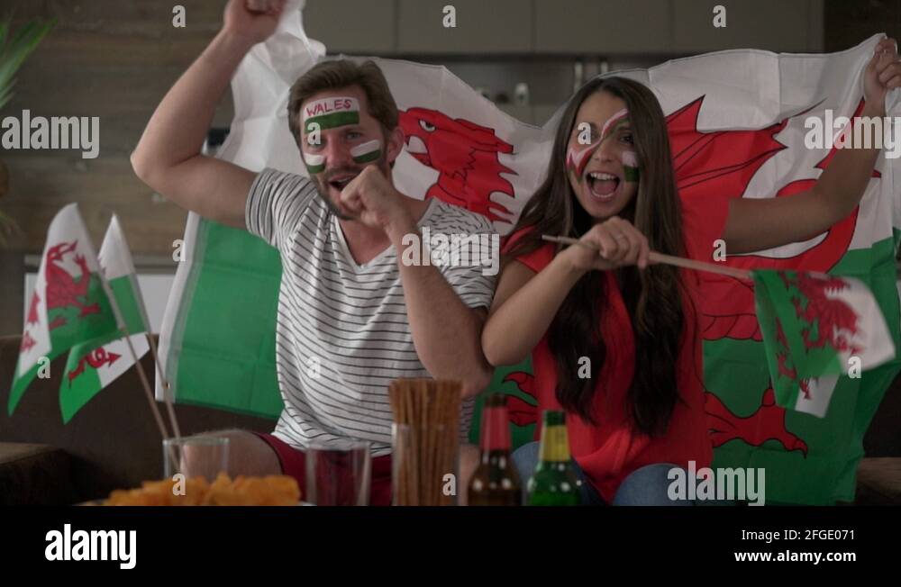 Welsh fan flag Stock Videos & Footage - HD and 4K Video Clips - Alamy
