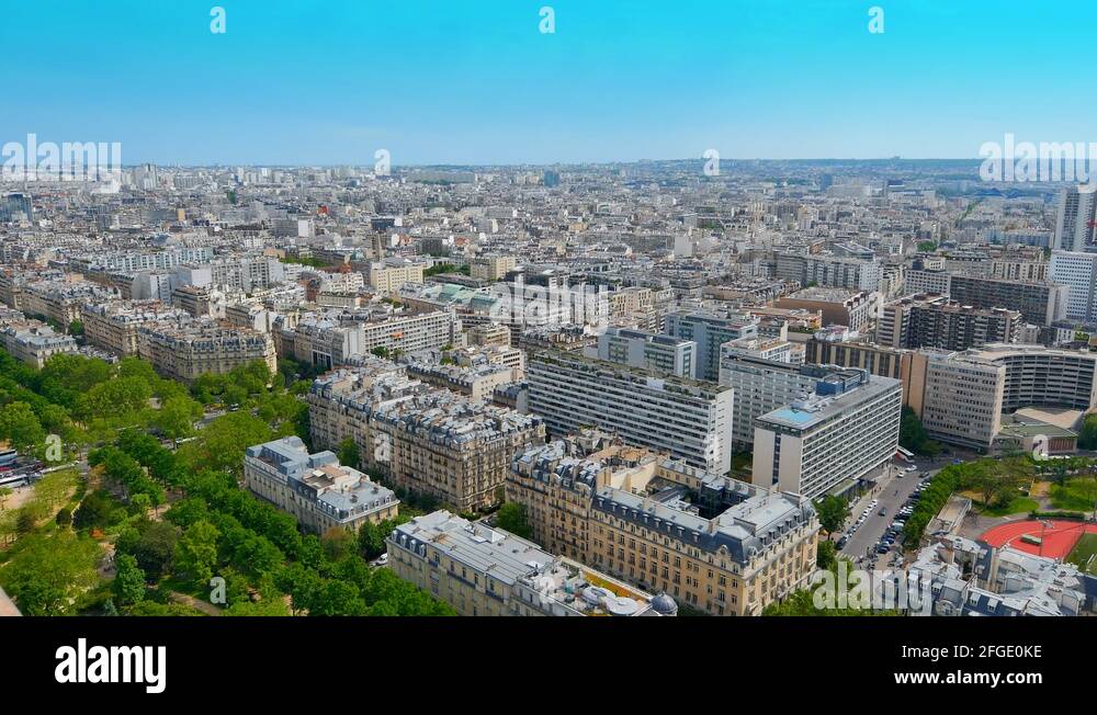 Paris aerial view blue sky Stock Videos & Footage - HD and 4K Video ...