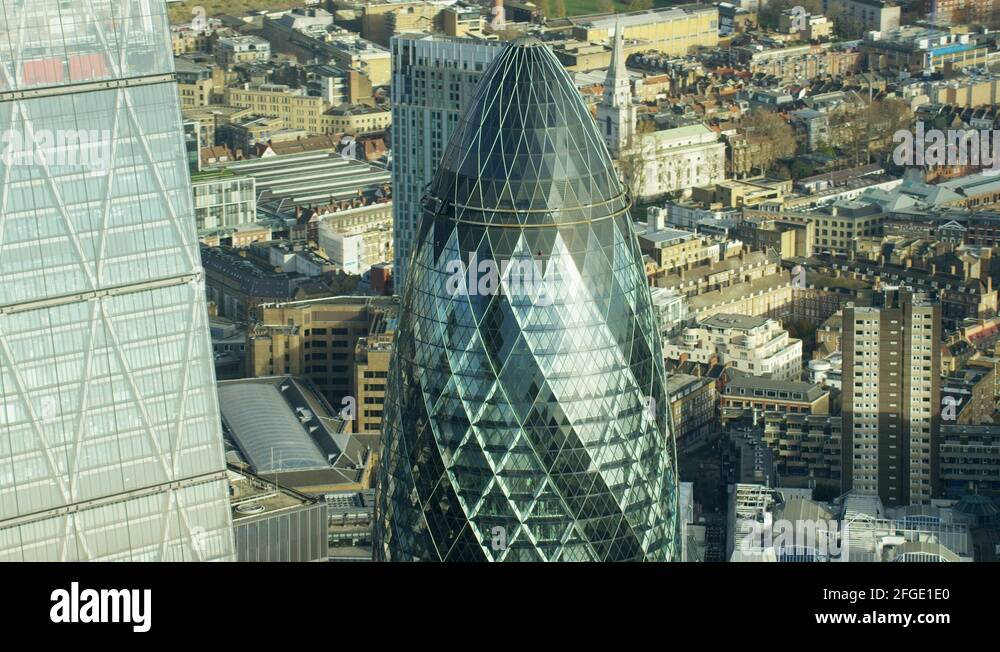 The gherkin building aerials Stock Videos & Footage - HD and 4K Video ...