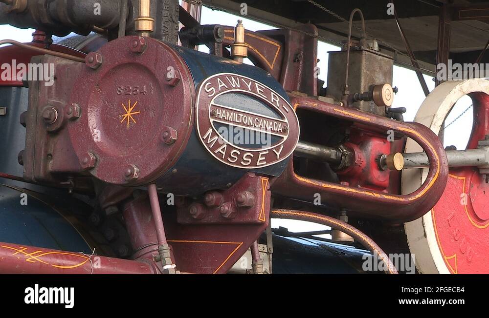 Steam engine era machinery equipment and tractors Stock Video Footage ...