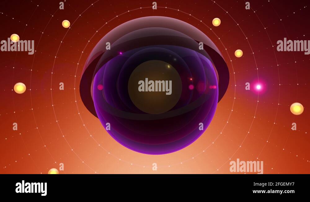 Abstract Cross Section Of Multiple Spheres With Particle Effects Stock ...