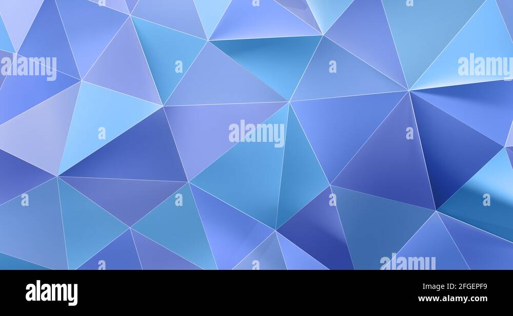 3d colorful blue abstract geometric polygon surface motion background ...