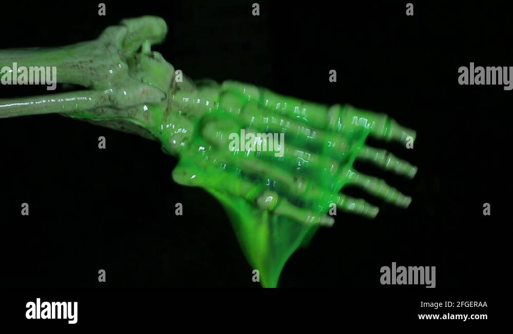 horror concept covered in slime bone Stock Video Footage - Alamy