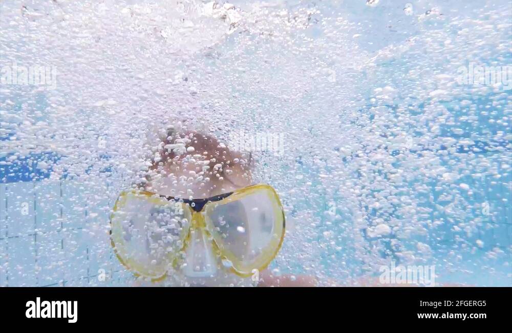 Underwater girl in aquapark Stock Video Footage - Alamy