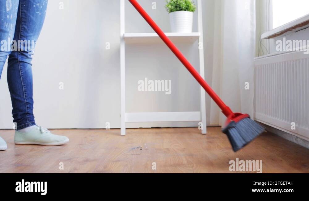 Cleaning broom Stock Videos & Footage - HD and 4K Video Clips - Alamy