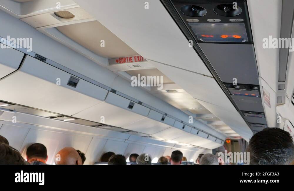 Economy class cabin seats seating Stock Videos & Footage - HD and 4K ...