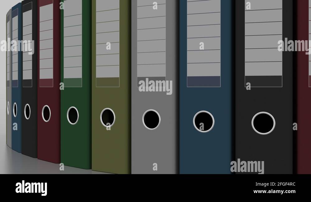 Rotating multicolored binders. 4K seamless loopable animation Stock ...