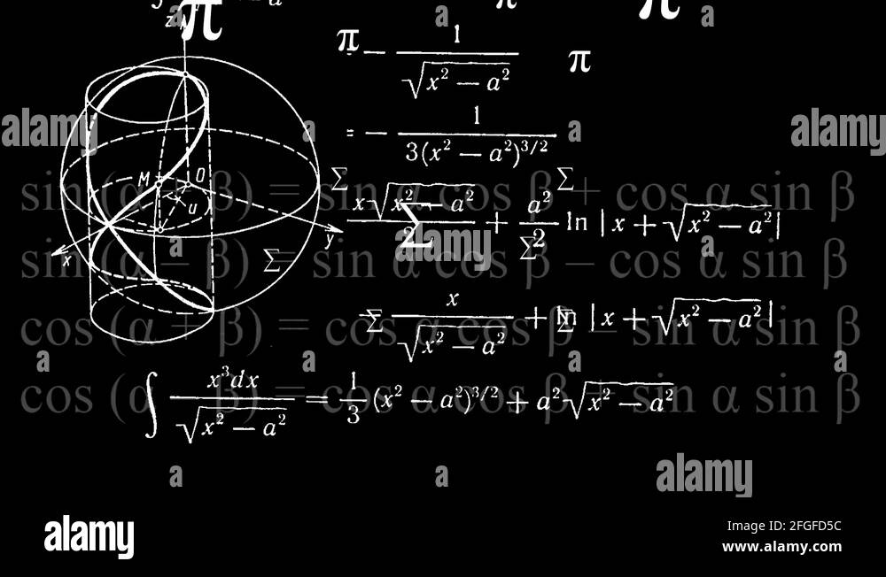 Mathematical formulas, Black background with mathematical formulas ...
