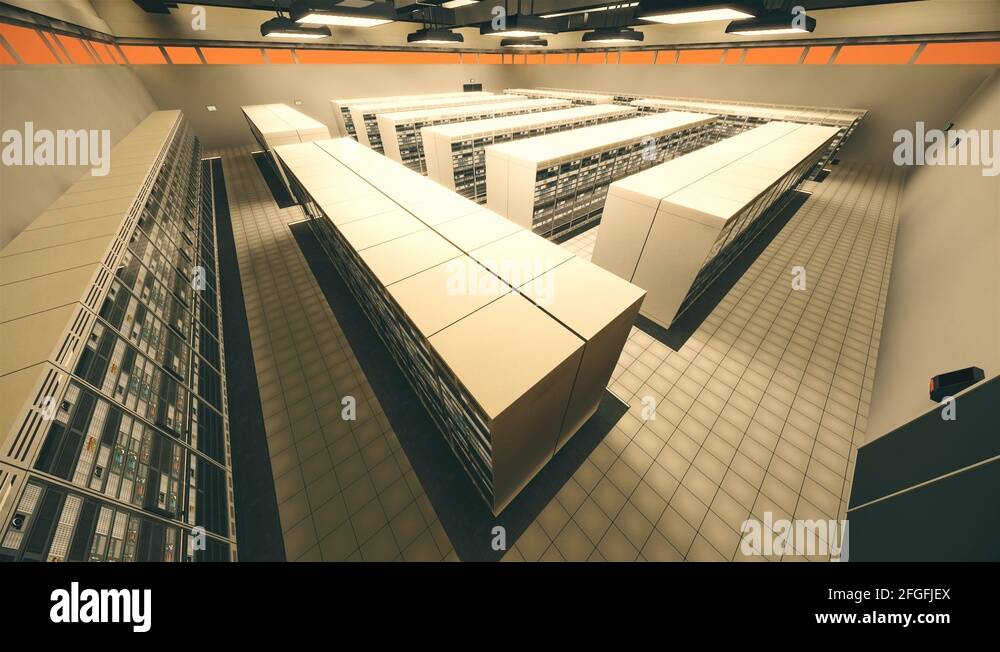 4K Data Center Server Room 3D Animation 4 Stock Video Footage - Alamy