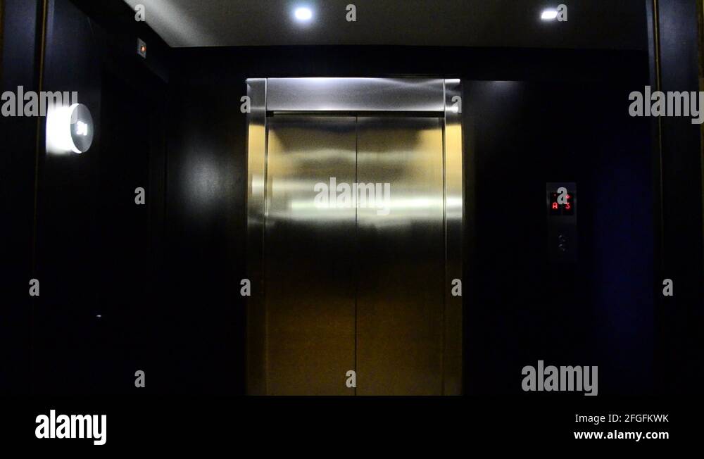 Elevator doors opening and closing Stock Video Footage - Alamy