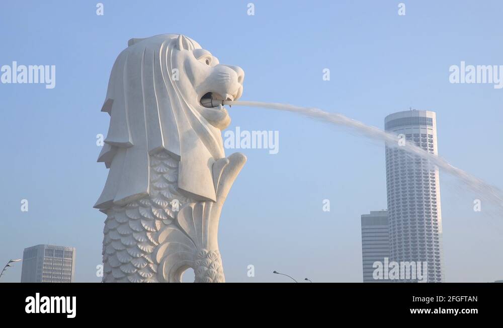 Merlion statue city skyline in Stock Videos & Footage - HD and 4K Video ...