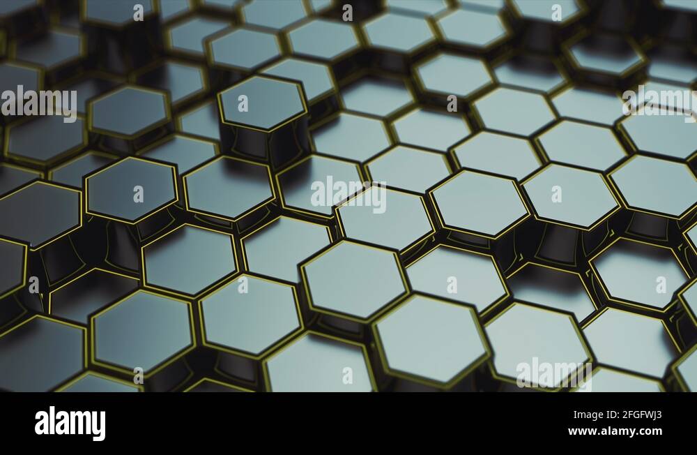 Abstract Hexagons Background Random Motion, 3d Loopable Animation 4k Stock Video Footage - Alamy