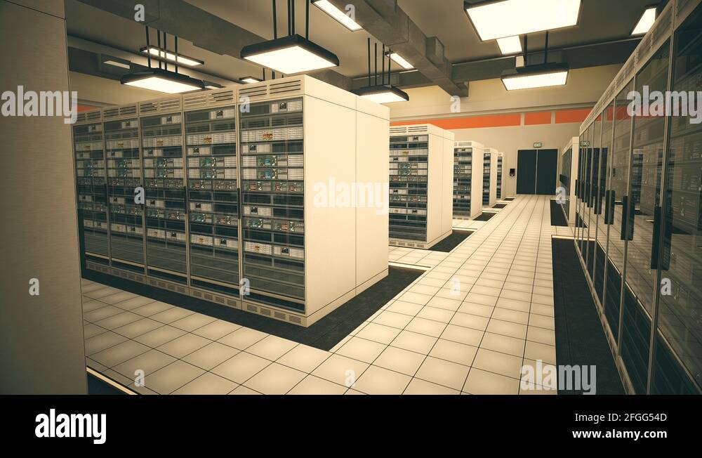 4K Data Center Server Room 3D Animation 12 Stock Video Footage - Alamy