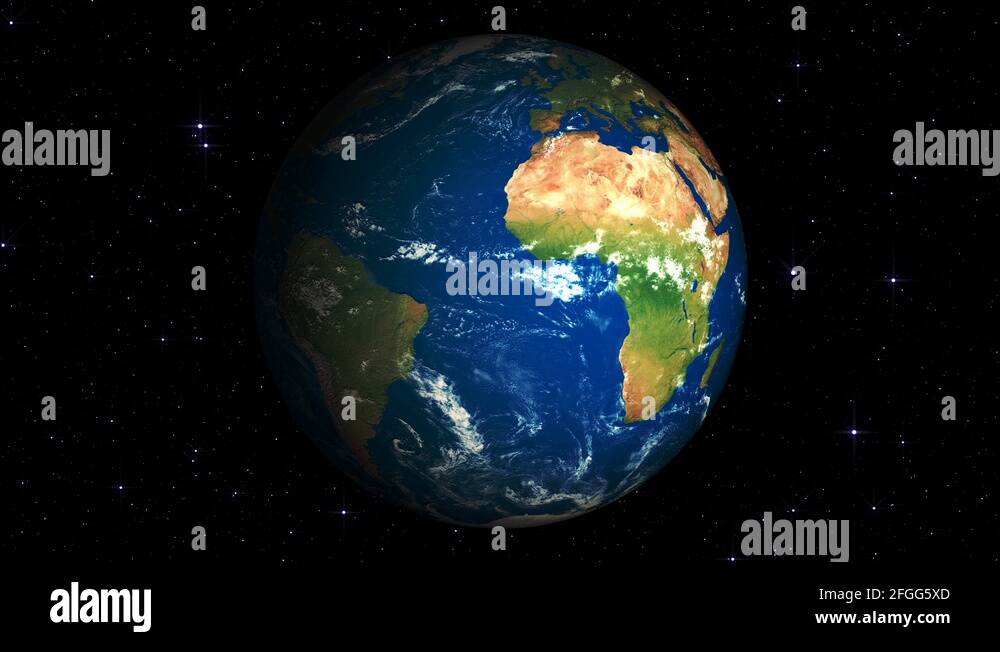 rotation of the planet Earth around its own axis Stock Video Footage ...