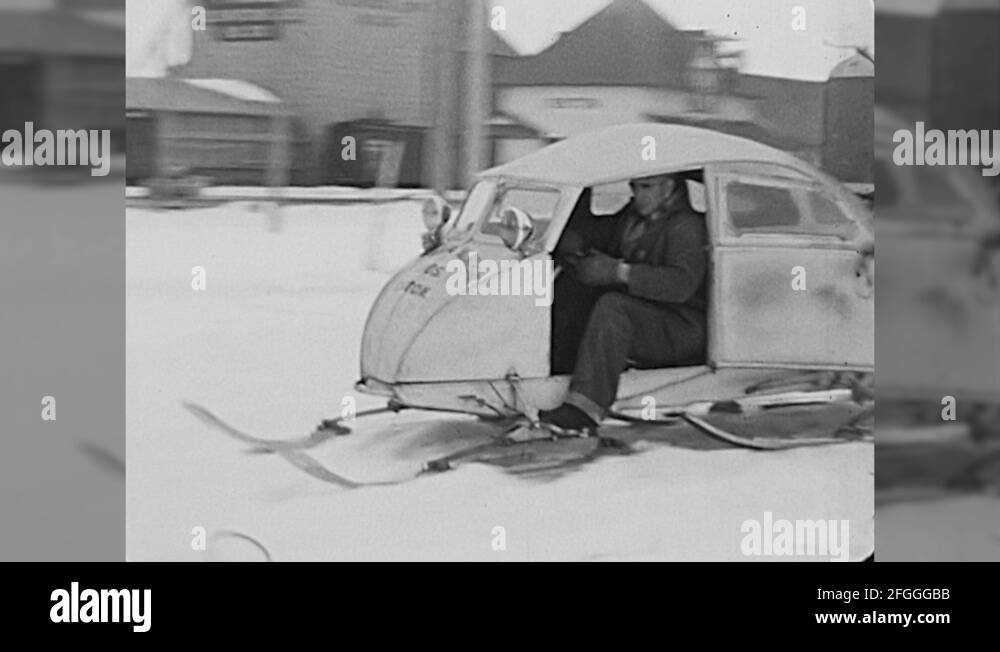 Vintage old snowmobile retro Stock Videos & Footage - HD and 4K Video ...