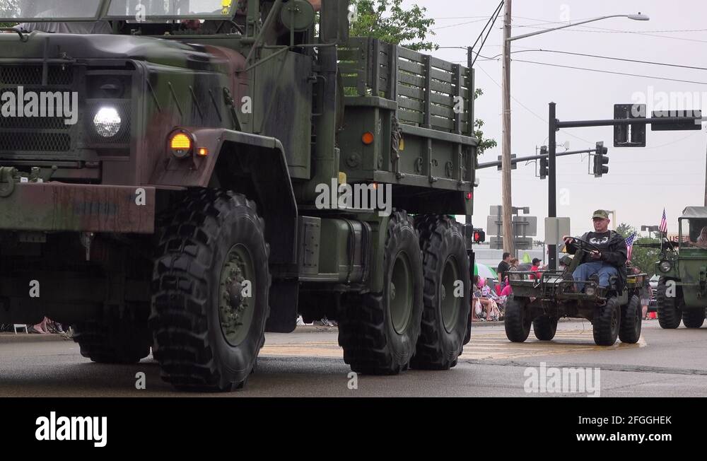 Military vehicles in 4th of July parade 4k Stock Video Footage - Alamy