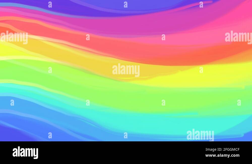 Rainbow background. Hand drawn, painted background animation loop Stock ...