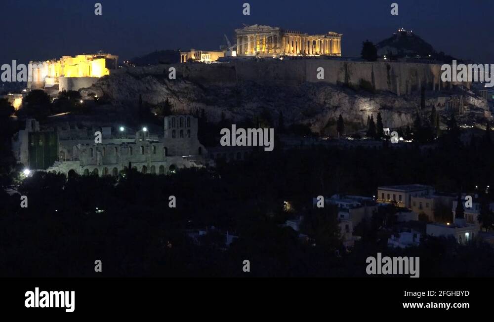 Illuminated acropolis of athens Stock Videos & Footage - HD and 4K Video Clips - Alamy
