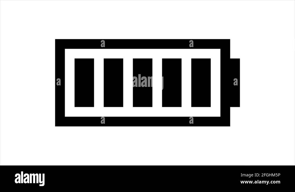Battery icon charging HD animation. Pixel art style on white background ...