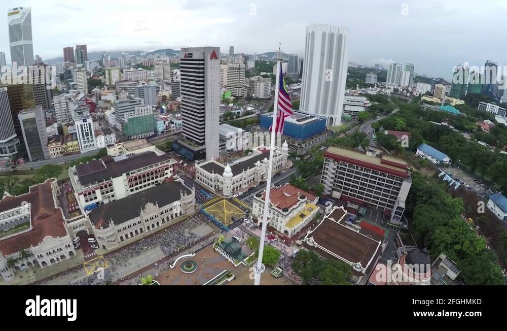Merdeka Square 7 - Malaysian Flag Pole Stock Video Footage - Alamy