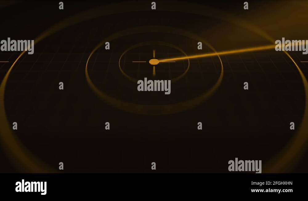 Retro submarine radar sonar with object on map - ALT Angle Stock Video ...