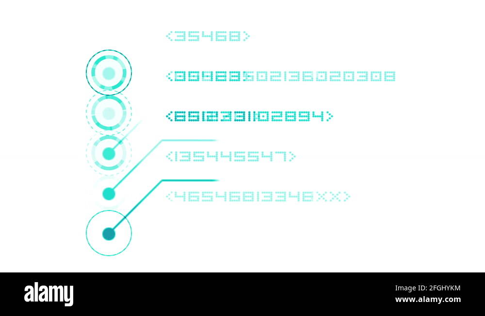 4k Numbers scrolling across the screen finance digital tech data ...