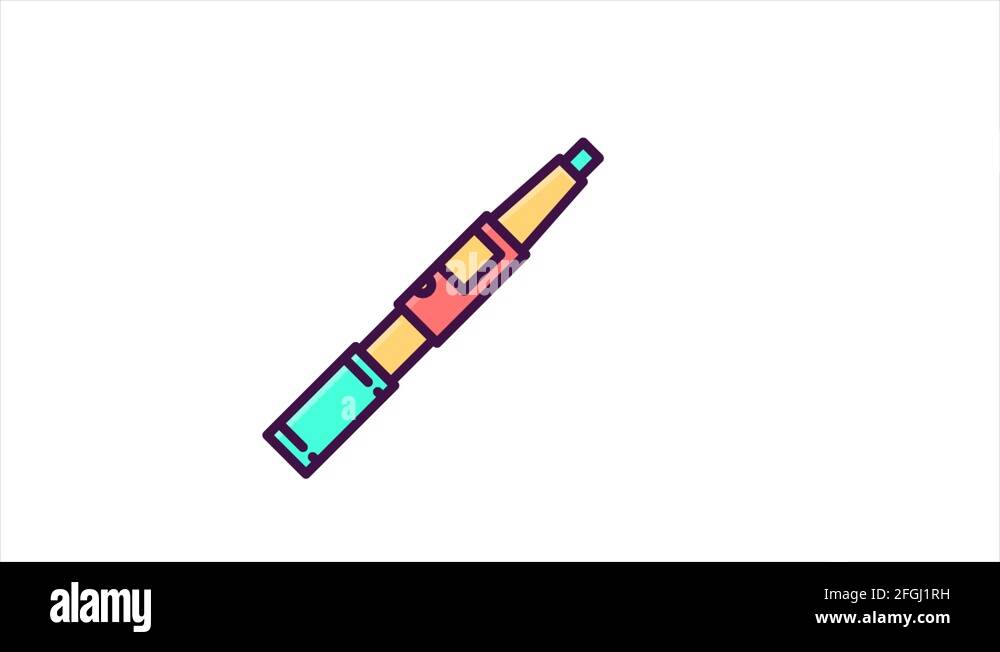 Vape shop graphic line art style HD cartoon logo animation Stock Video ...