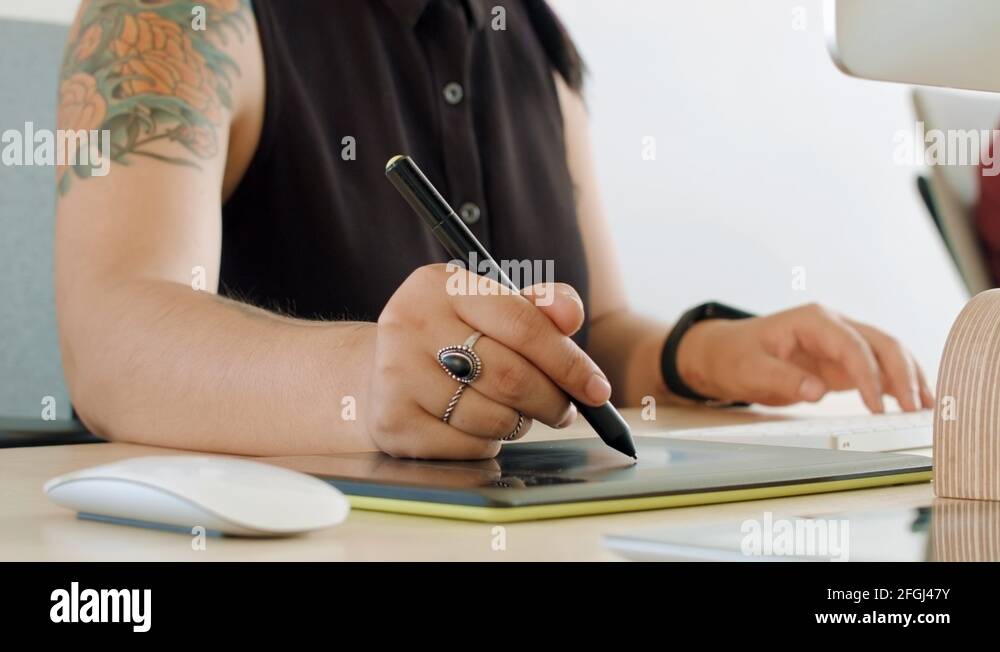 Woman drawing sketch computer Stock Videos & Footage - HD and 4K Video ...