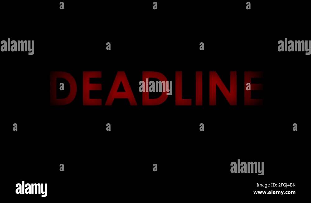 Deadline warning Stock Videos & Footage - HD and 4K Video Clips - Alamy