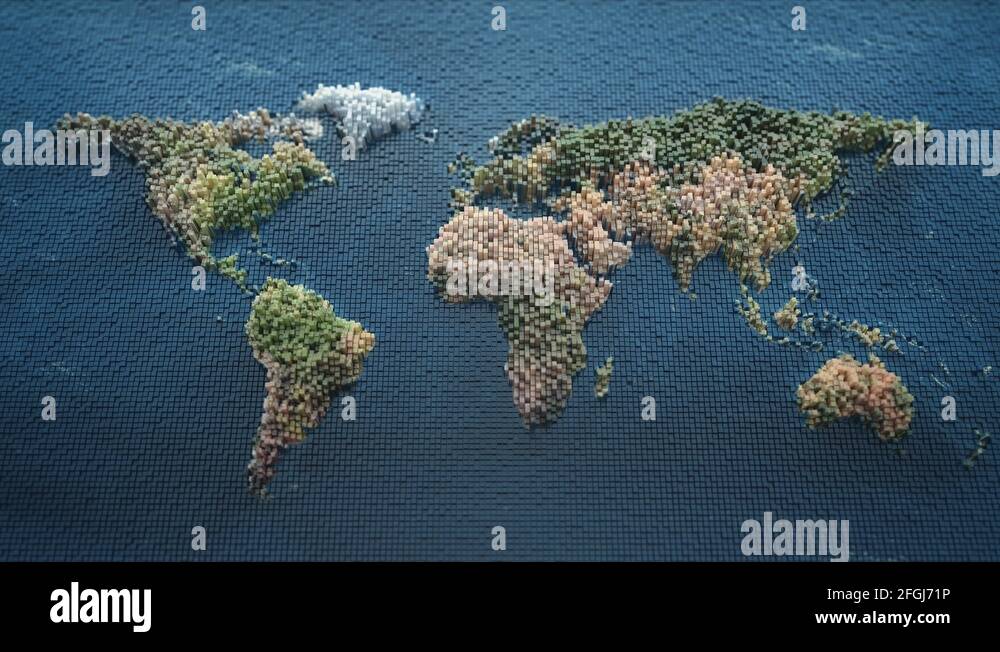 Earth Map, 3d Loopable Animation 4k Stock Video Footage - Alamy