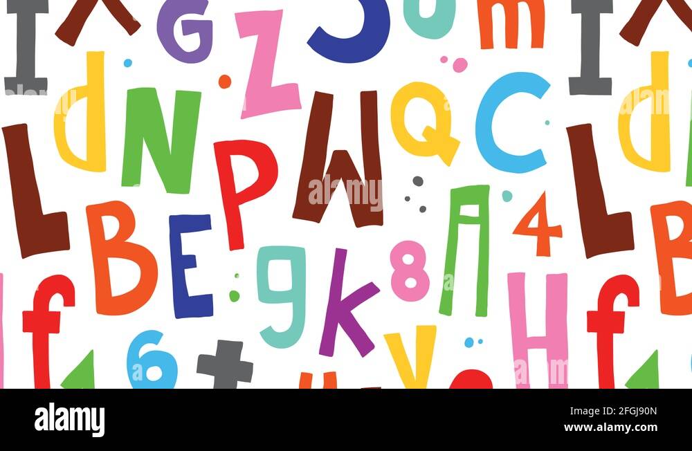 Cartoon style alphabet background for childrens. HD motion design ...