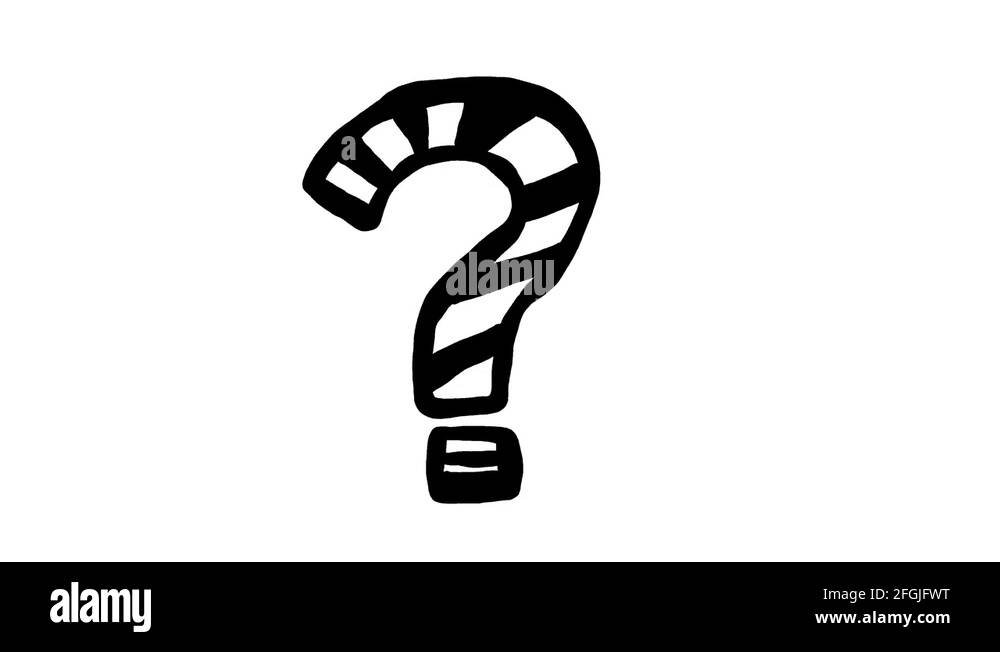 Question Mark Doodle Scribble Animation Cartoon 4K Stock Video Footage ...