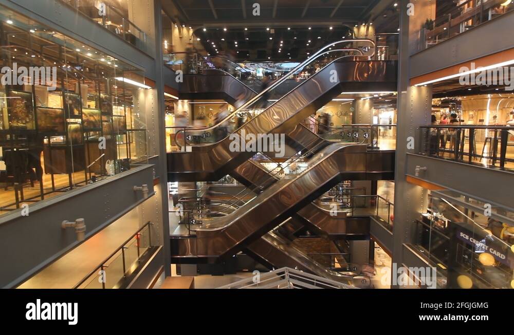 Time lapse, People inside a Shopping mall pedestrian Stock Video Footage - Alamy