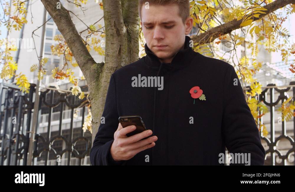 Man Wearing Remembrance Day Poppy Stock Videos And Footage Hd And 4k