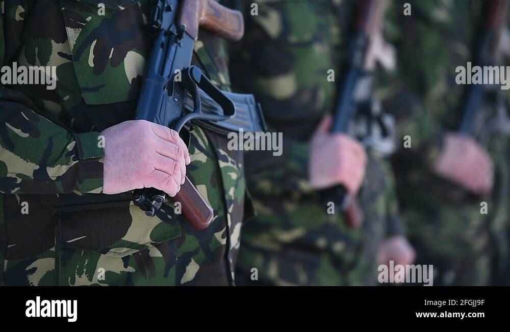 Army soldier holding pistol military military uniform Stock Videos ...