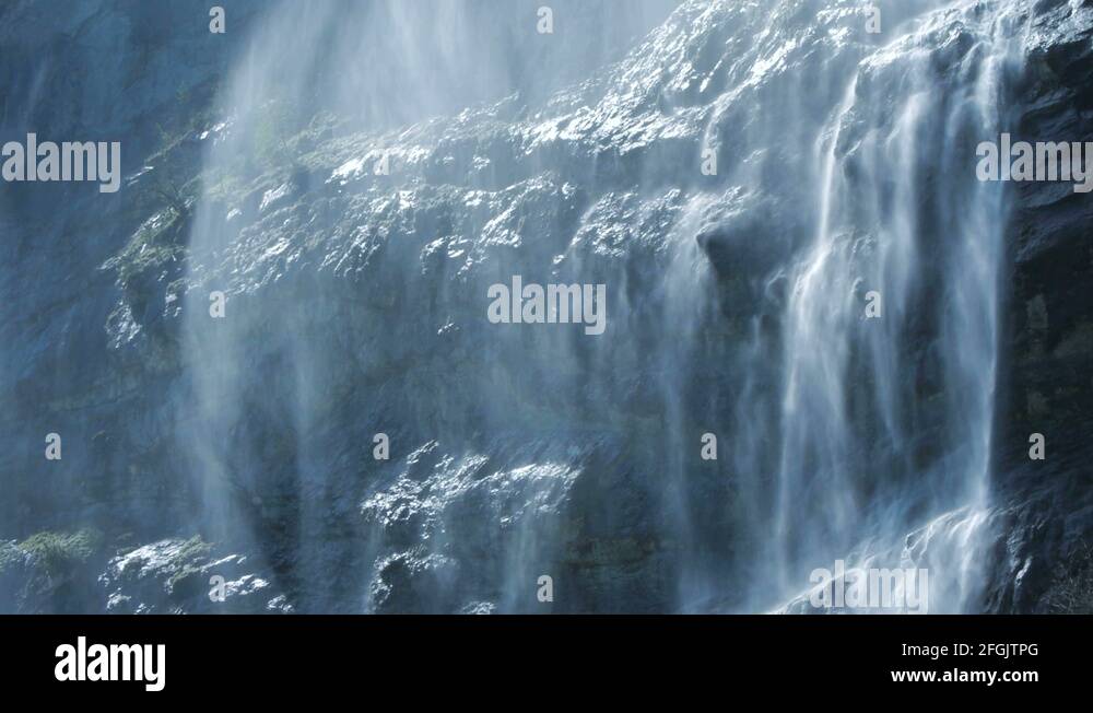 waterfall nature environment scenery background. fresh natural spring ...