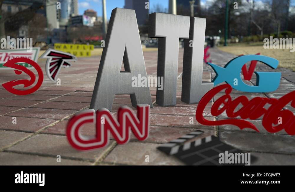 Atlanta famous logos Stock Video Footage - Alamy