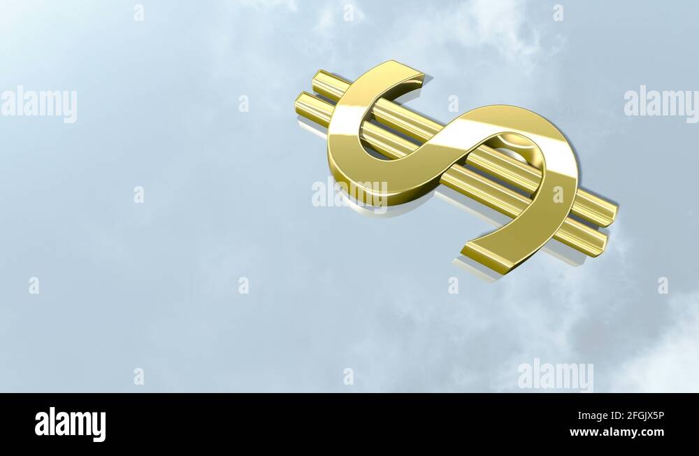 Shiny dollar money sign. 3d rendering 4K Stock Video Footage - Alamy
