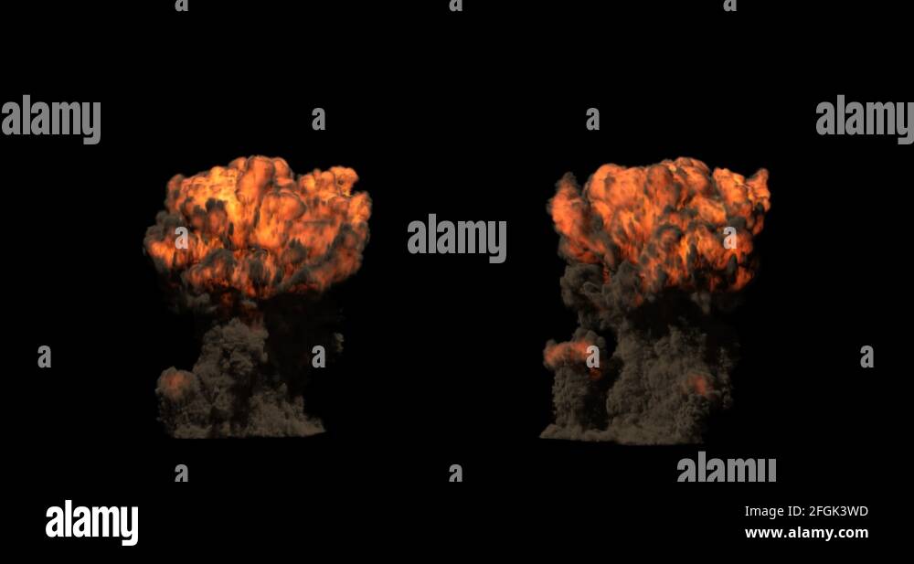 Realistic CG Explosions. Includes Alpha Channel. 4K DCI Format Stock ...