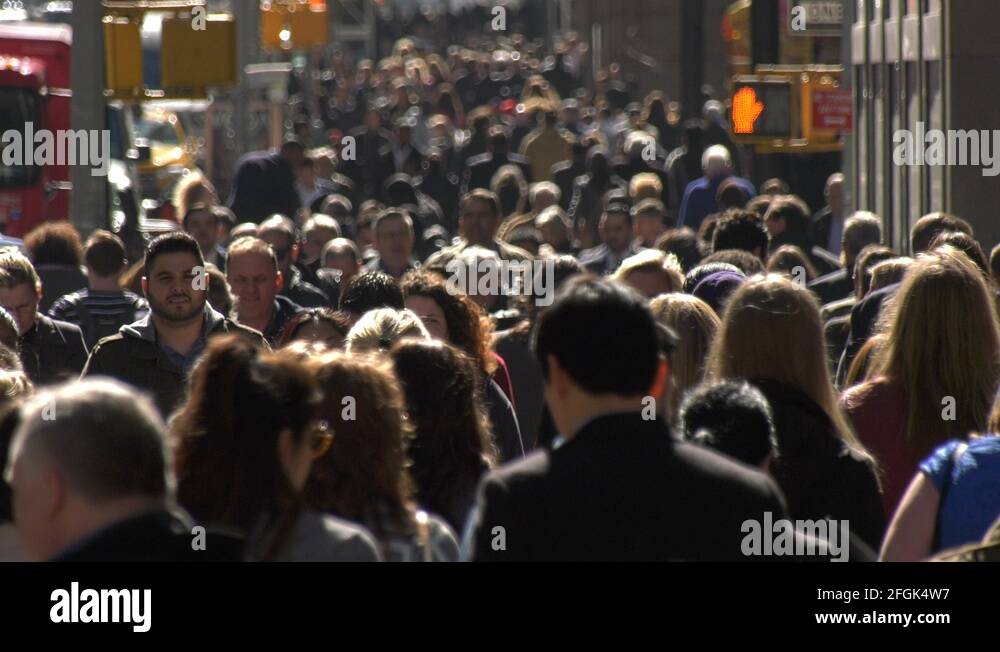 Crowd people walking street commuters Stock Videos & Footage - HD and ...